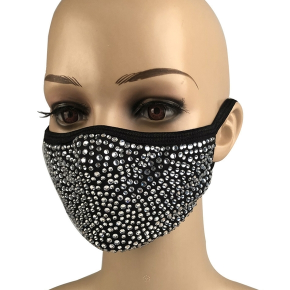 Accessories | Swarovski Bling Fashion Face Mask W Filter | Poshmark